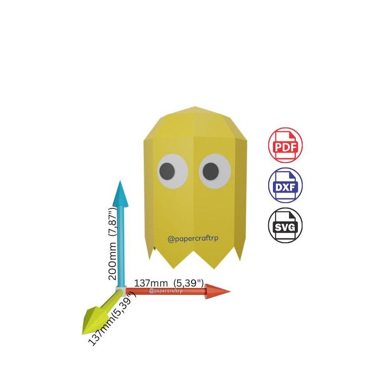 Pacman Papercraft Low Poly - Etsy