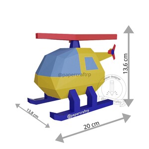 3D Helicopter Papercraft - Etsy
