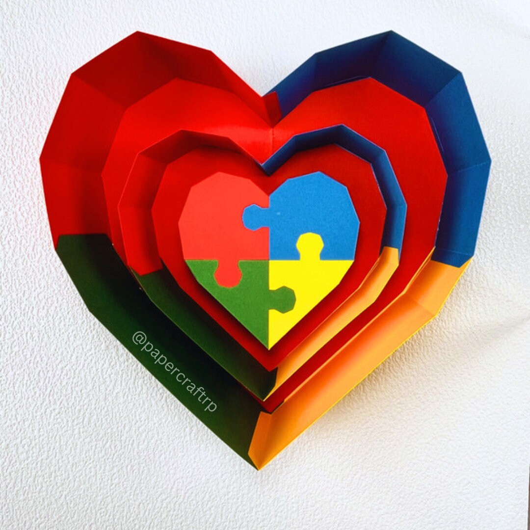 Heart Box Autism Puzzle - Etsy