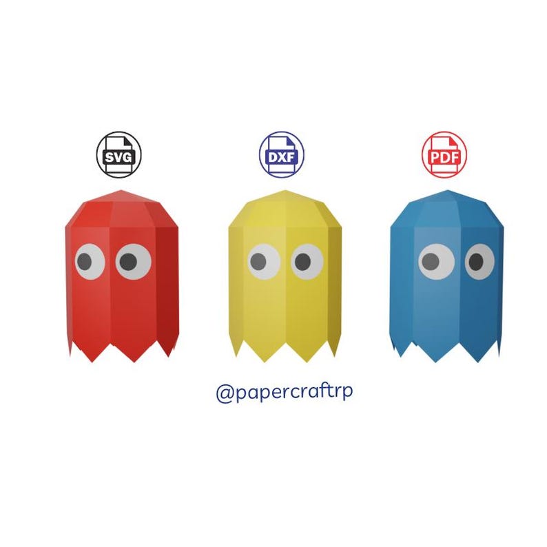 Pacman Papercraft Low Poly - Etsy
