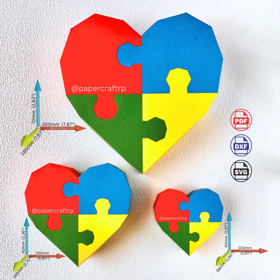 Heart Box Autism Puzzle - Etsy
