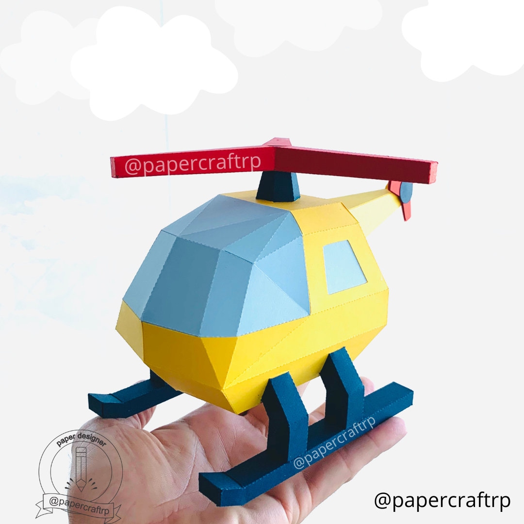 3D Helicopter Papercraft - Etsy