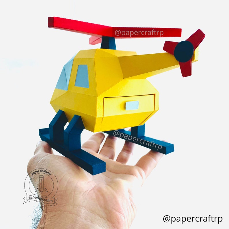 3D Helicopter Papercraft - Etsy