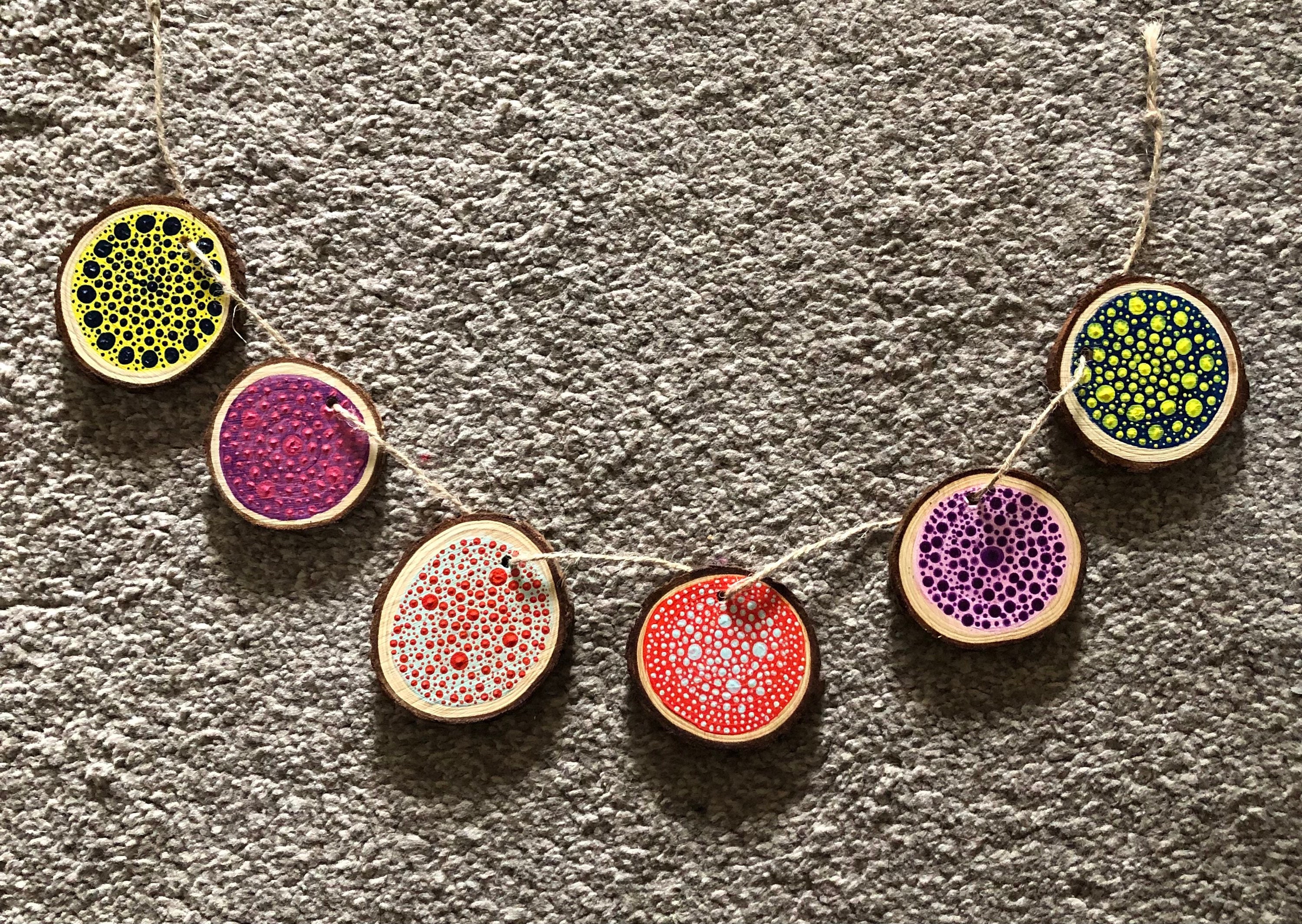 Handpainted Wooden Bunting/hanging Decor - Etsy UK