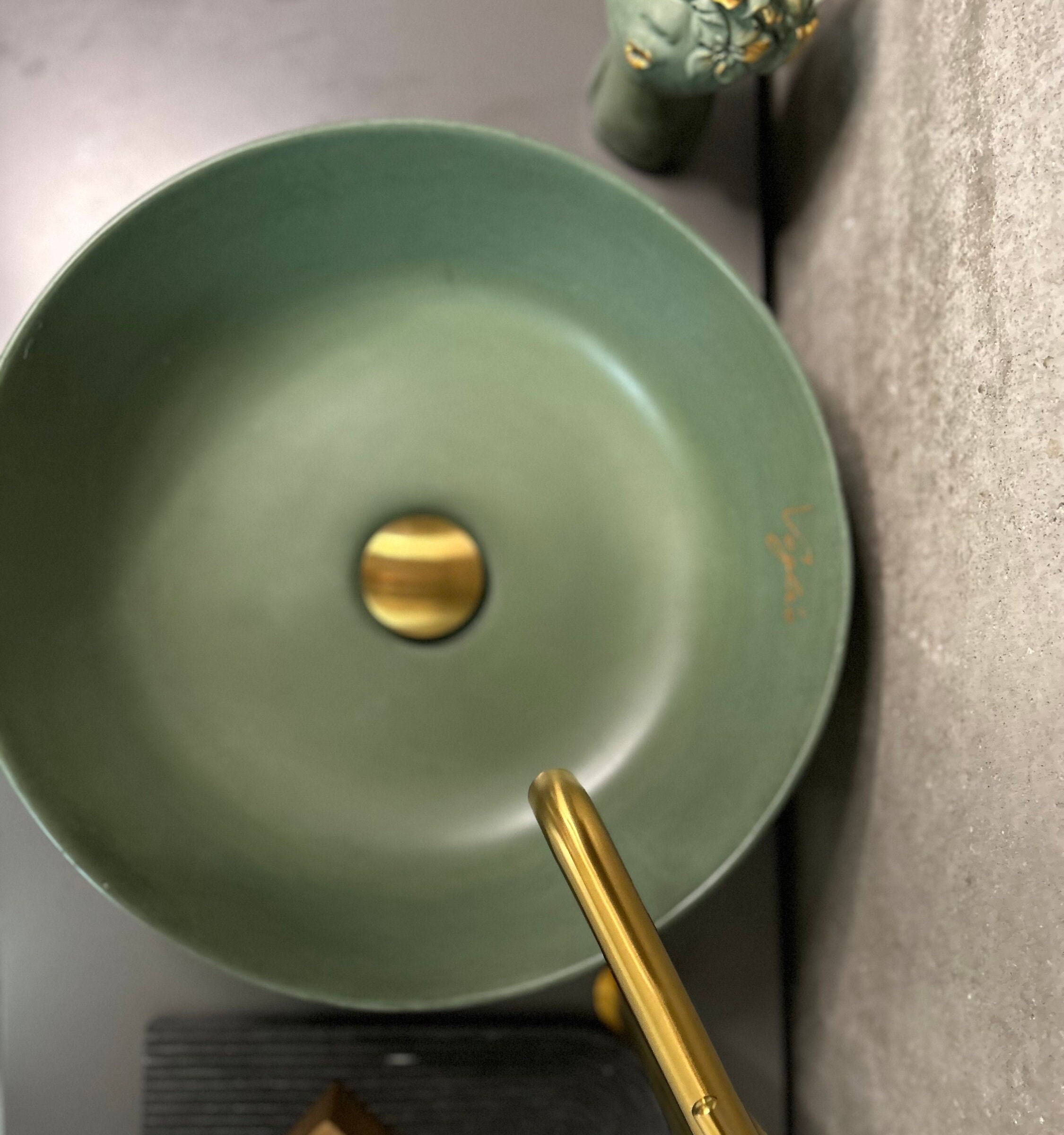 Green Bathroom Sink Concrete Sink / Counter Top Basin / Table Top Sink ...