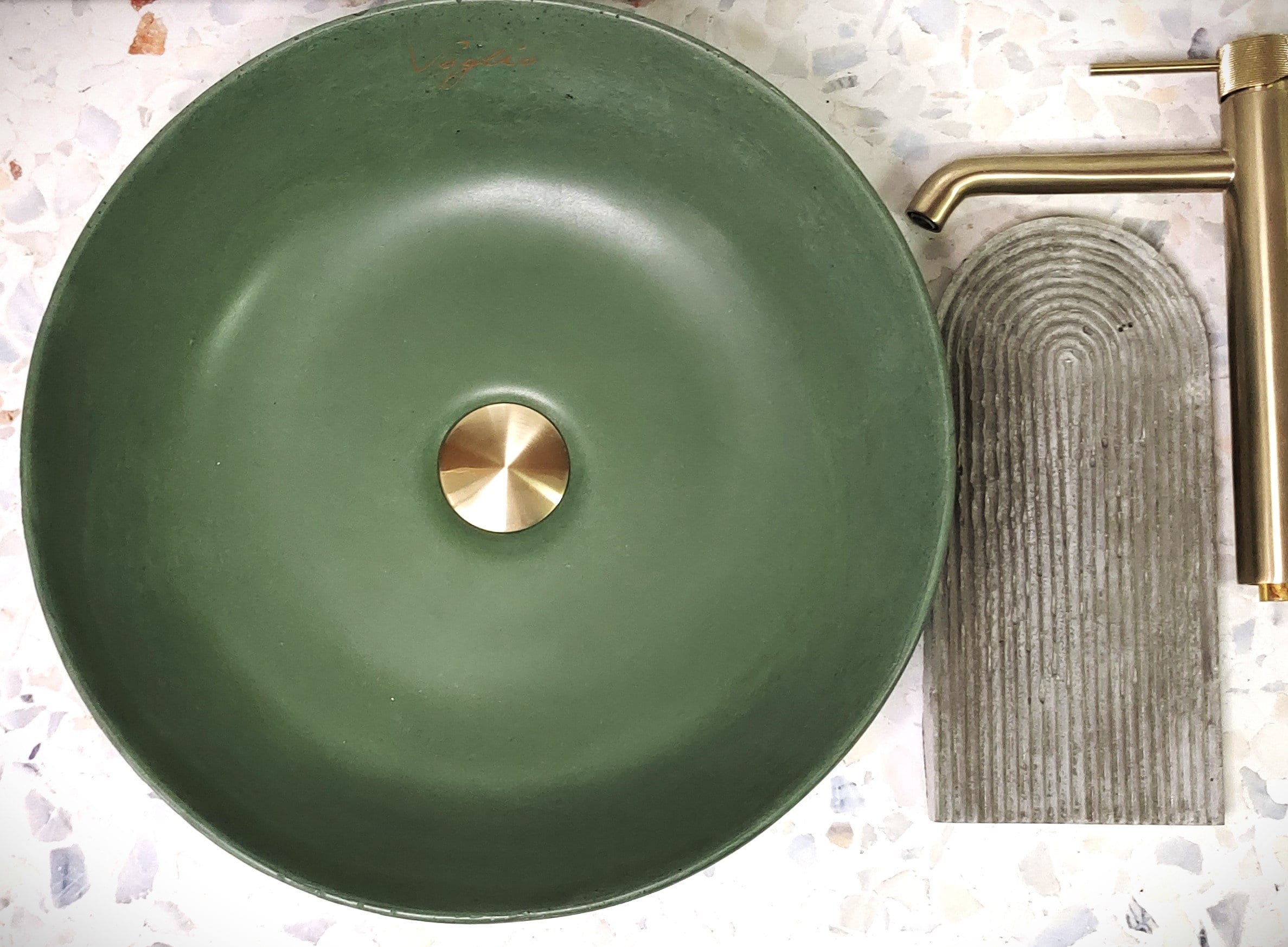 Green Bathroom Sink Concrete Sink / Counter Top Basin / Table Top Sink ...