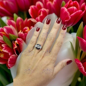 New Art Deco Style White Round Cut Moissanite With Blue Bugatti ...