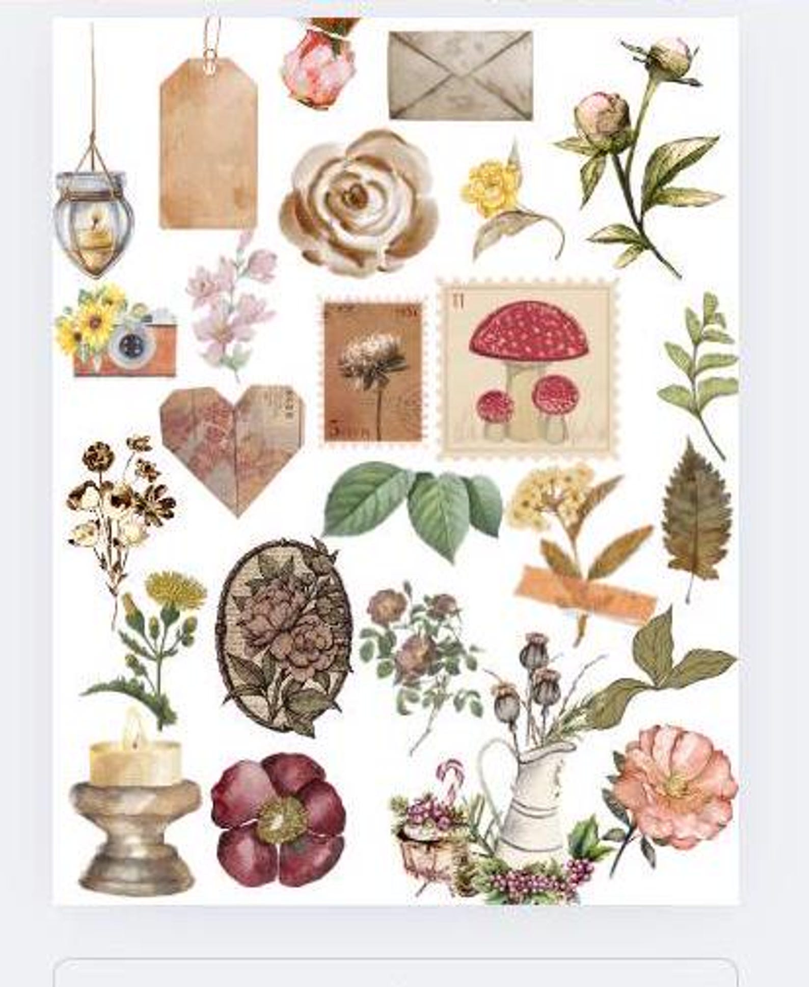 Vintage Aesthetic Stickers - Etsy