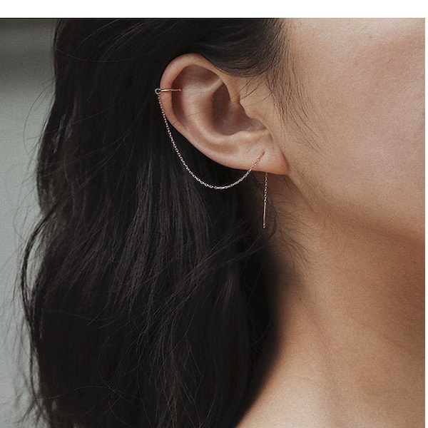 Ear Thread Earrings - Etsy