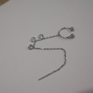 Conch Cuff Ear Threader,ear Cuff Chain Earrings,minimalist Chain ...