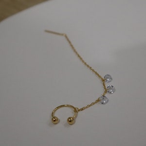 Conch Cuff Ear Threader,ear Cuff Chain Earrings,minimalist Chain ...