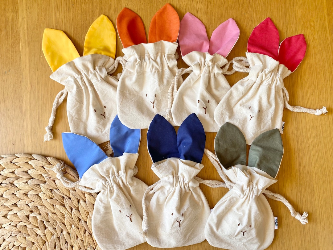 Easter Bunny Bag. Bunny Bag. Easter Egg Hunt Bag. Bunny Drawstring Bag ...