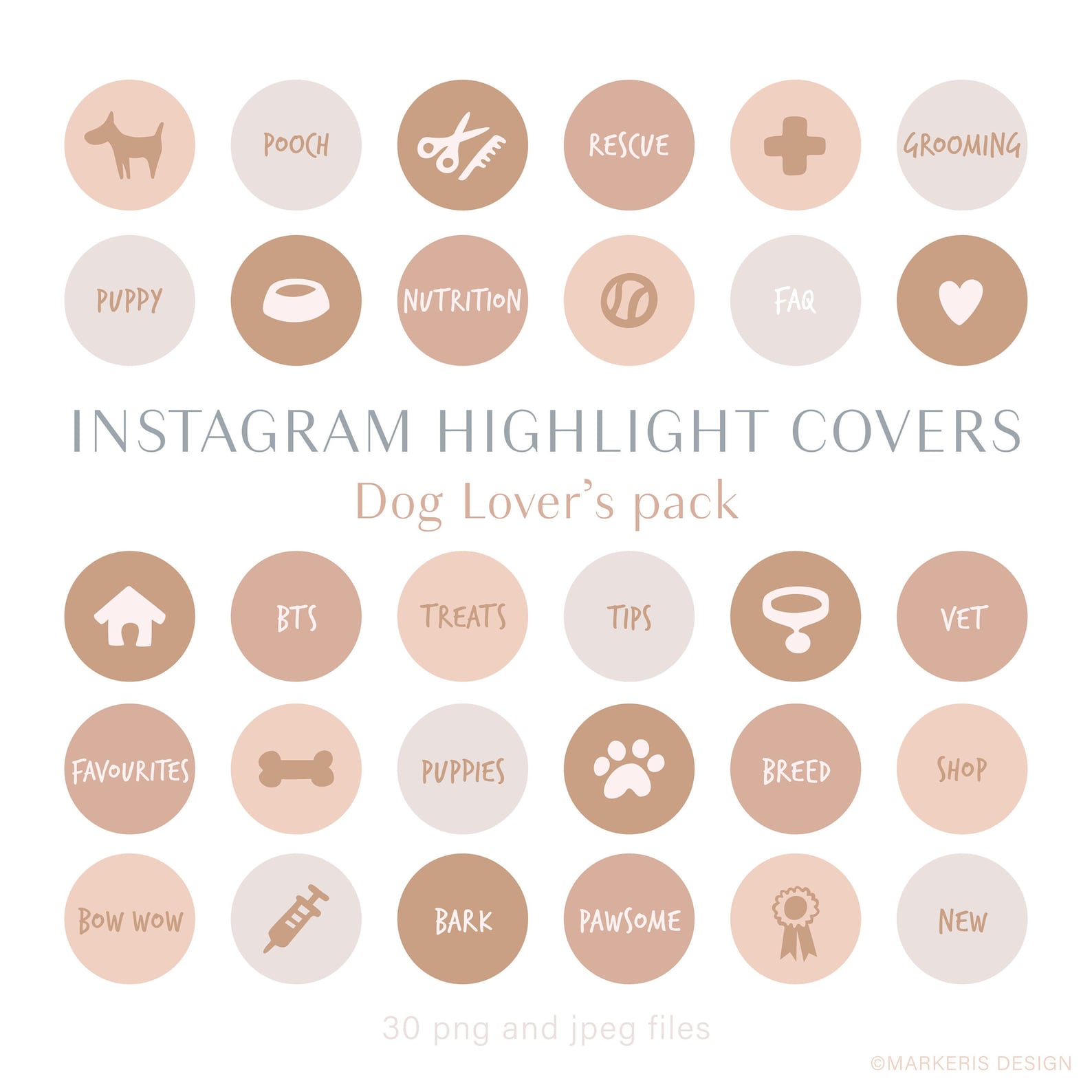 120 Dog Instagram Highlight Icons, Hand Drawn IG Story Cover for Dog ...