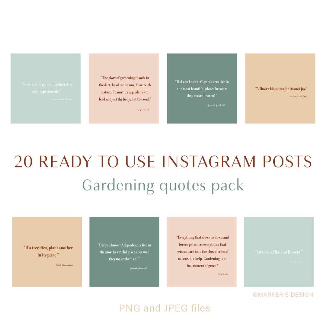 20 Gardening Quotes About Life, Instagram Ready to Use Posts ...