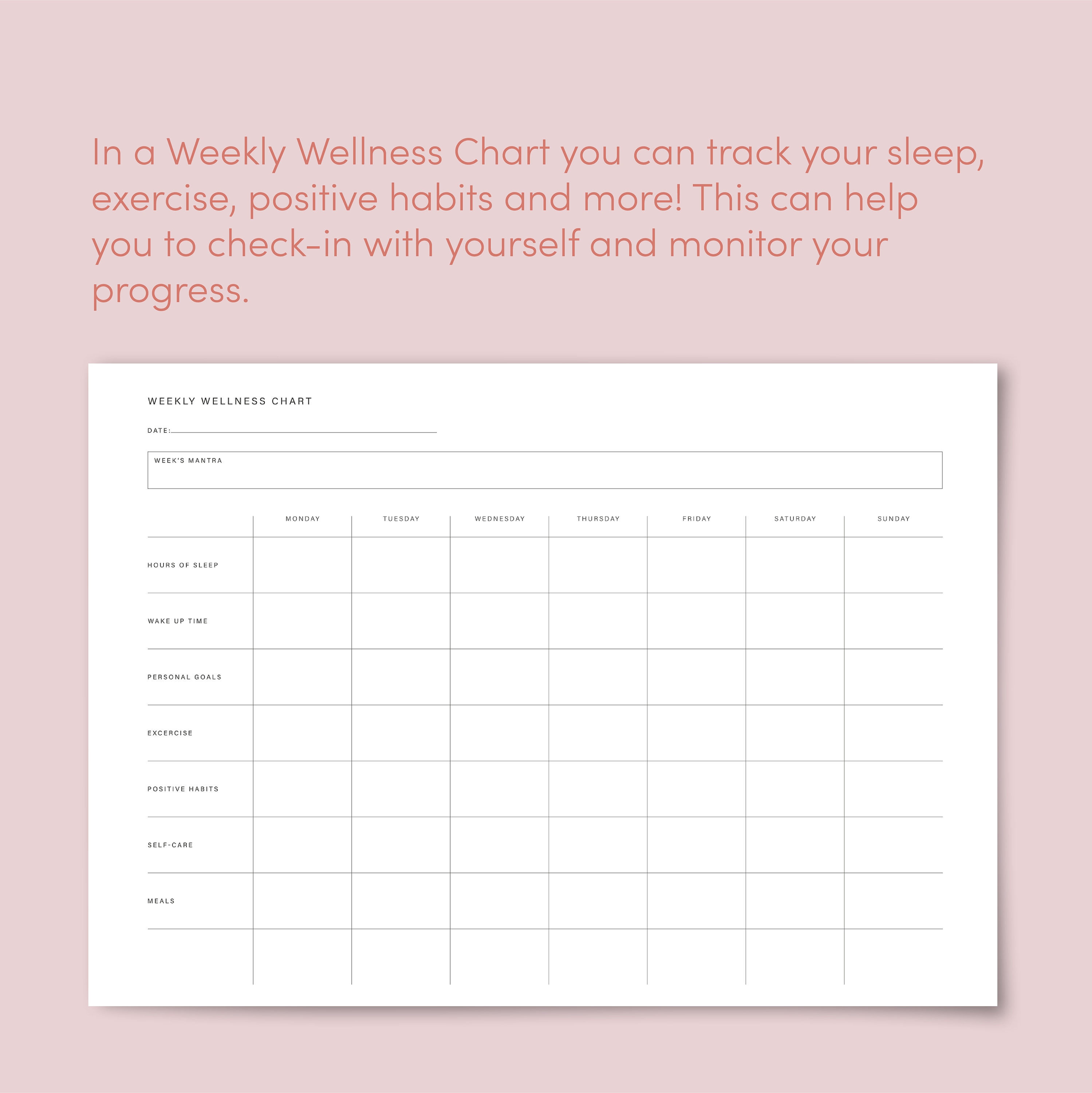 Wellness Tracker Bundle. Printable Self-care and Mental Health Tracker ...