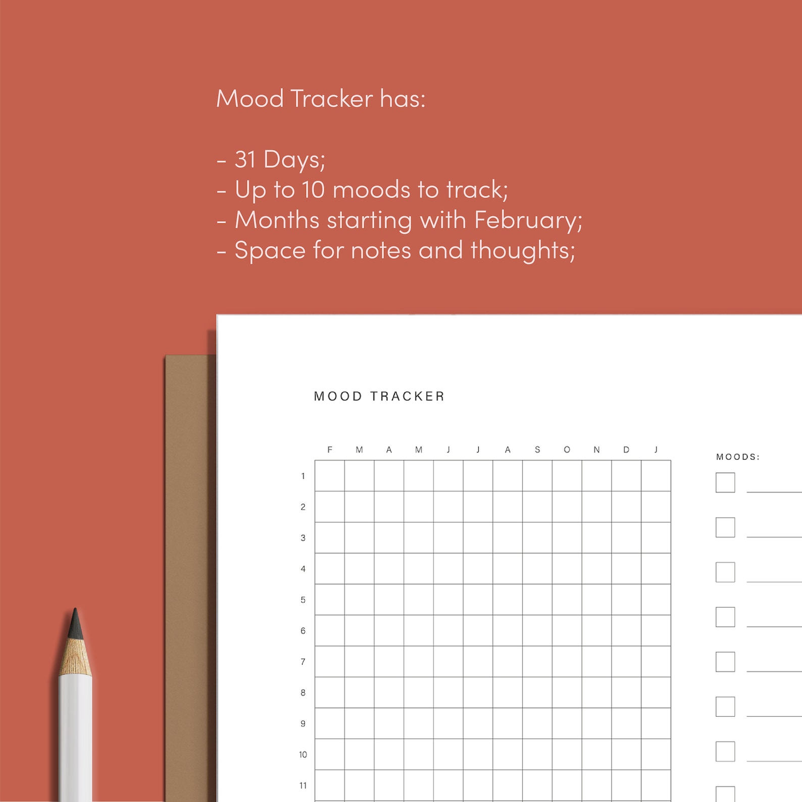 Printable Mood Tracker. A Year in Pixels Worksheet. Mindfulness, Self ...