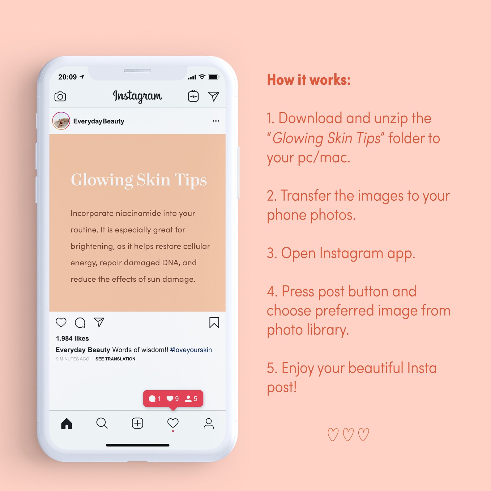 20 Glowing Skin Tips for Instagram, Ready-made Posts, Social Media ...