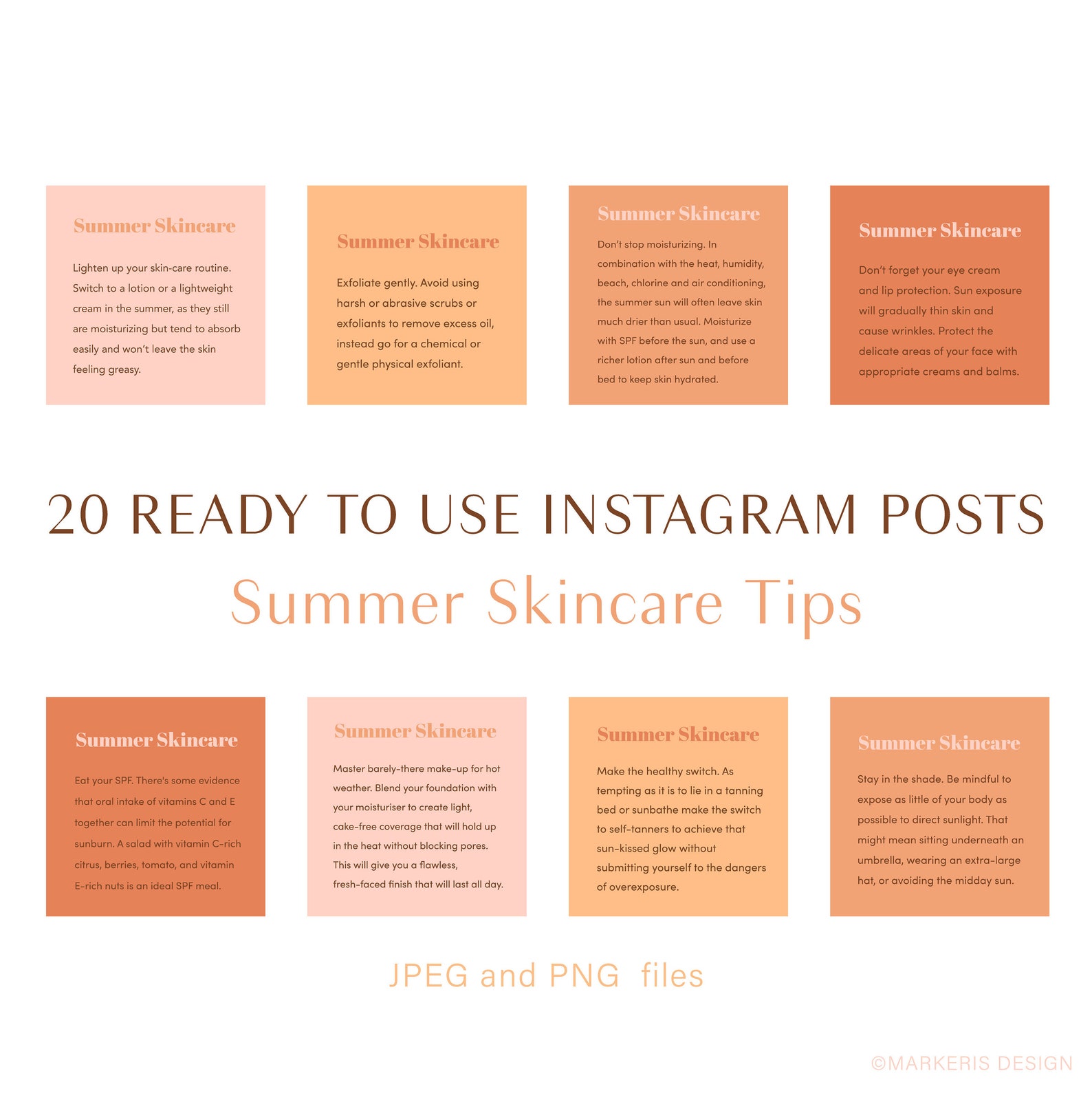 20 Summer Skincare Tips Posts for Instagram, Ready-made Posts, Social ...