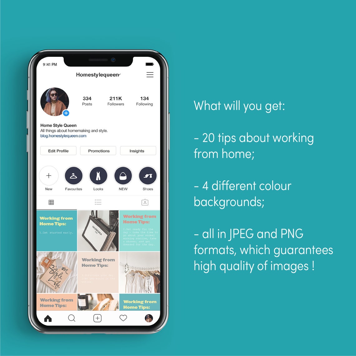 20 WFH Working From Home Wellness Tips, Instagram Ready-made Posts ...