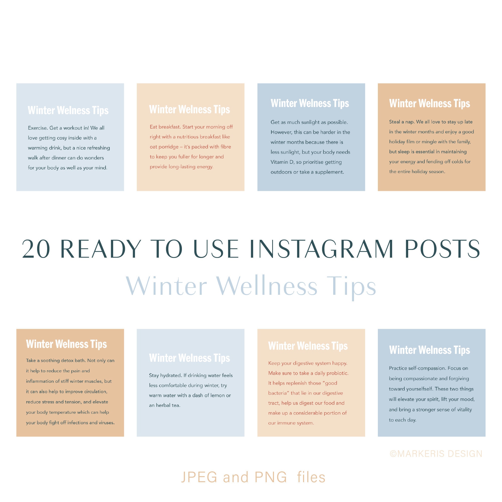 20 Winter Wellness Tips for Instagram, Ready-made Posts, Motivational ...