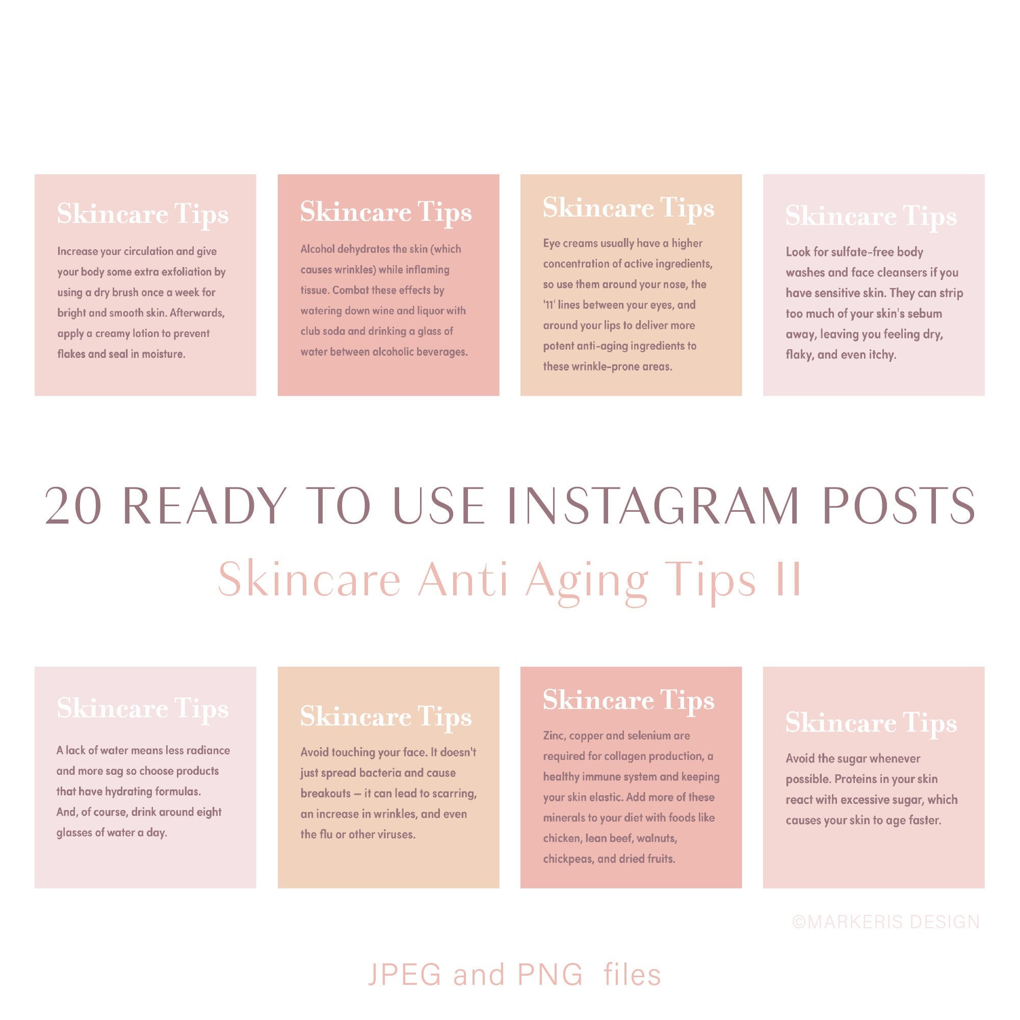 20 Skincare Anti-ageing Tips for Instagram, Ready-made Posts, Social ...