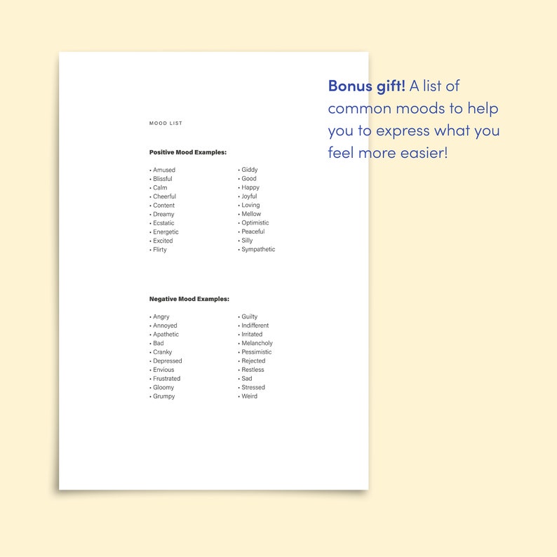 Printable Mood Tracker. A Year in Pixels Worksheet. Mindfulness, Self ...