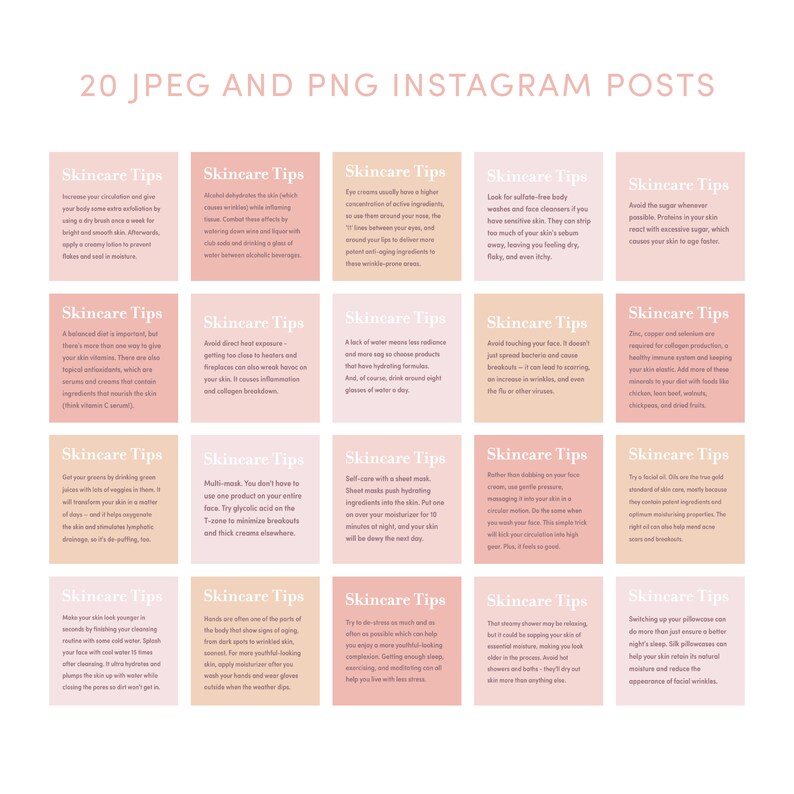 20 Skincare Anti-ageing Tips for Instagram, Ready-made Posts, Social ...