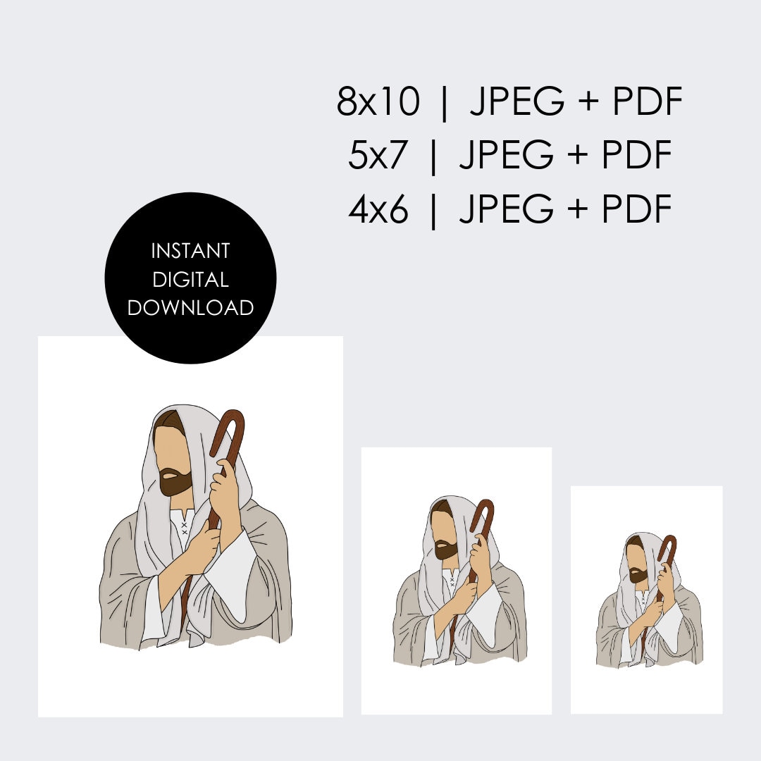Savior Shepherd Printable, Instant Download, Ministering Gift, LDS Art ...