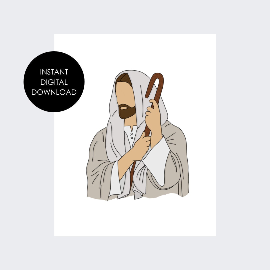 Savior Shepherd Printable, Instant Download, Ministering Gift, LDS Art ...