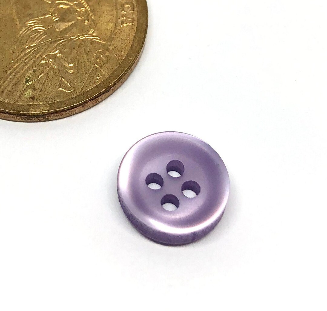 12mm Purple Small Round Buttons, 4 Holes Buttons, Knitting, Doll Making ...