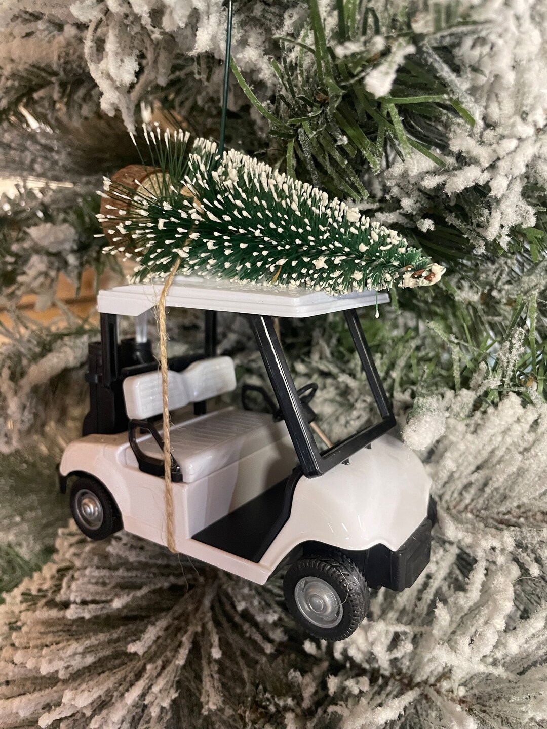 Golf Cart Carrying Christmas Tree Christmas Ornament Hot Wheel Gift for ...