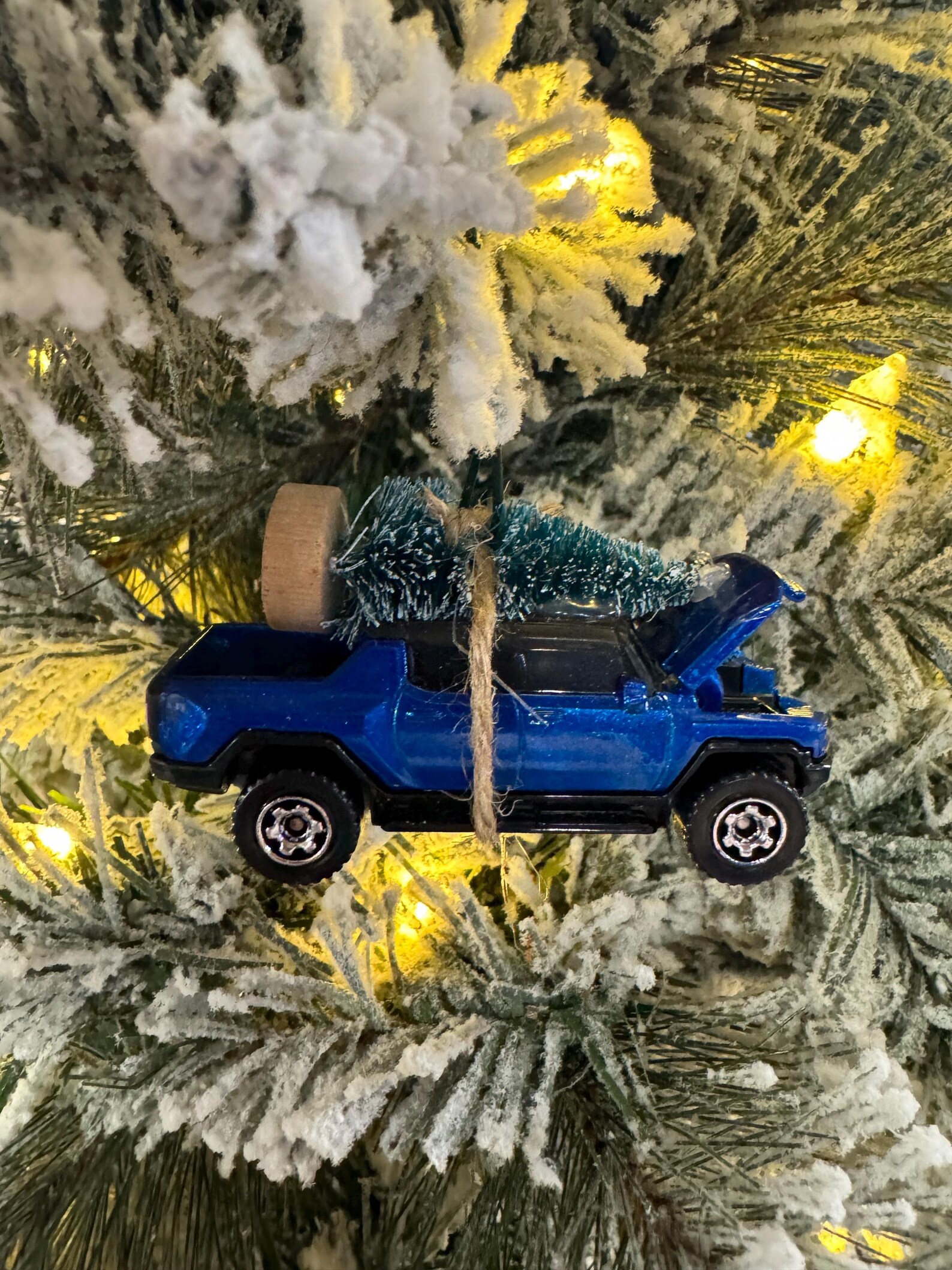 Hummer EV Blue Carrying Christmas Tree Christmas Ornament Hot Wheel - Etsy
