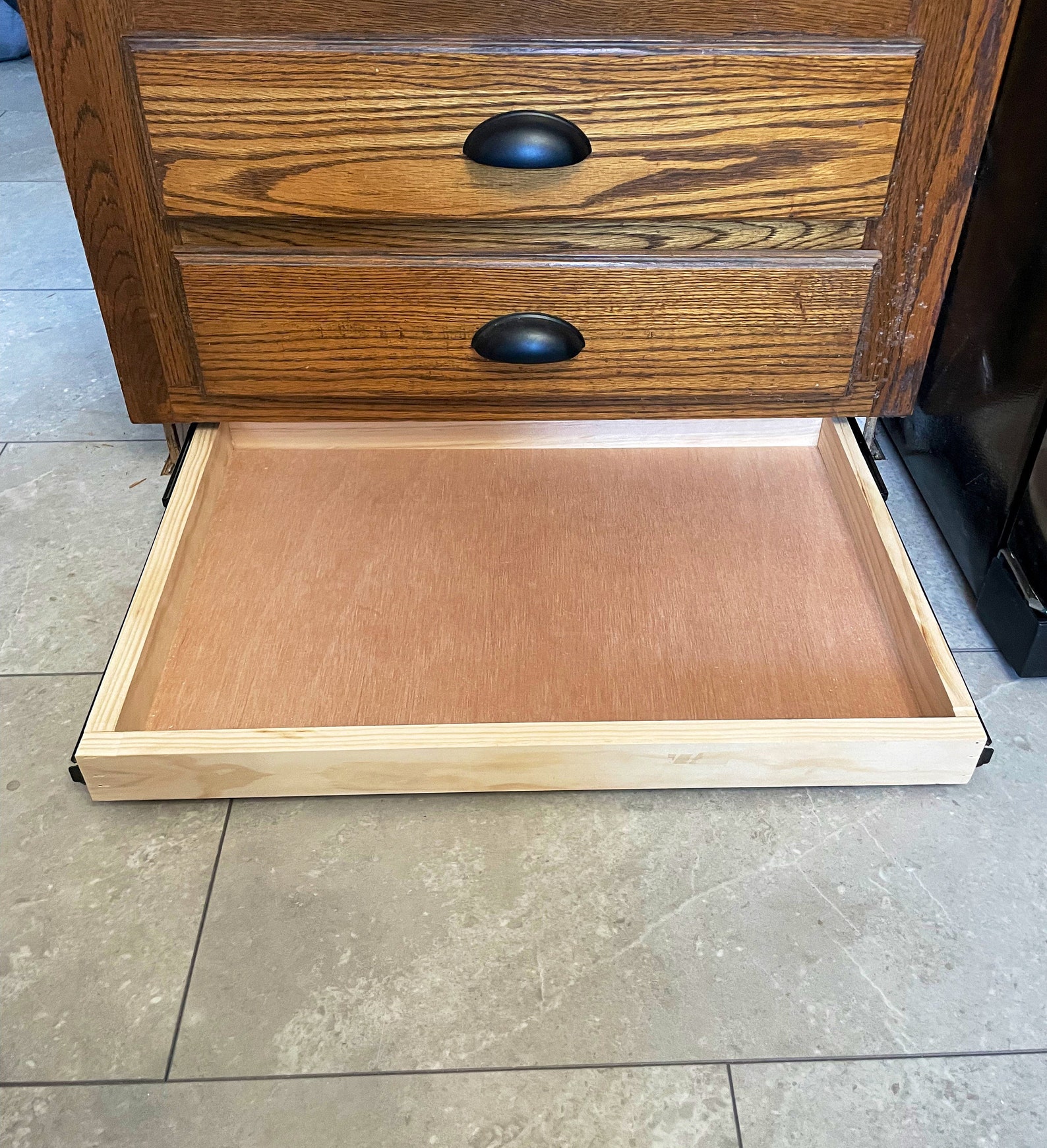 Toe Kick Drawer W/ Push-to-open Slides Custom Made to Order - Etsy UK