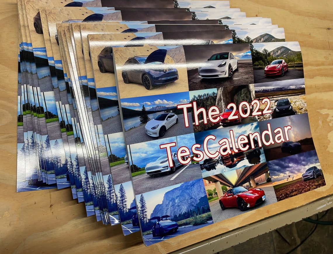 2022 Tescalendar Tesla Calendar Model 3 Model Y S X - Etsy