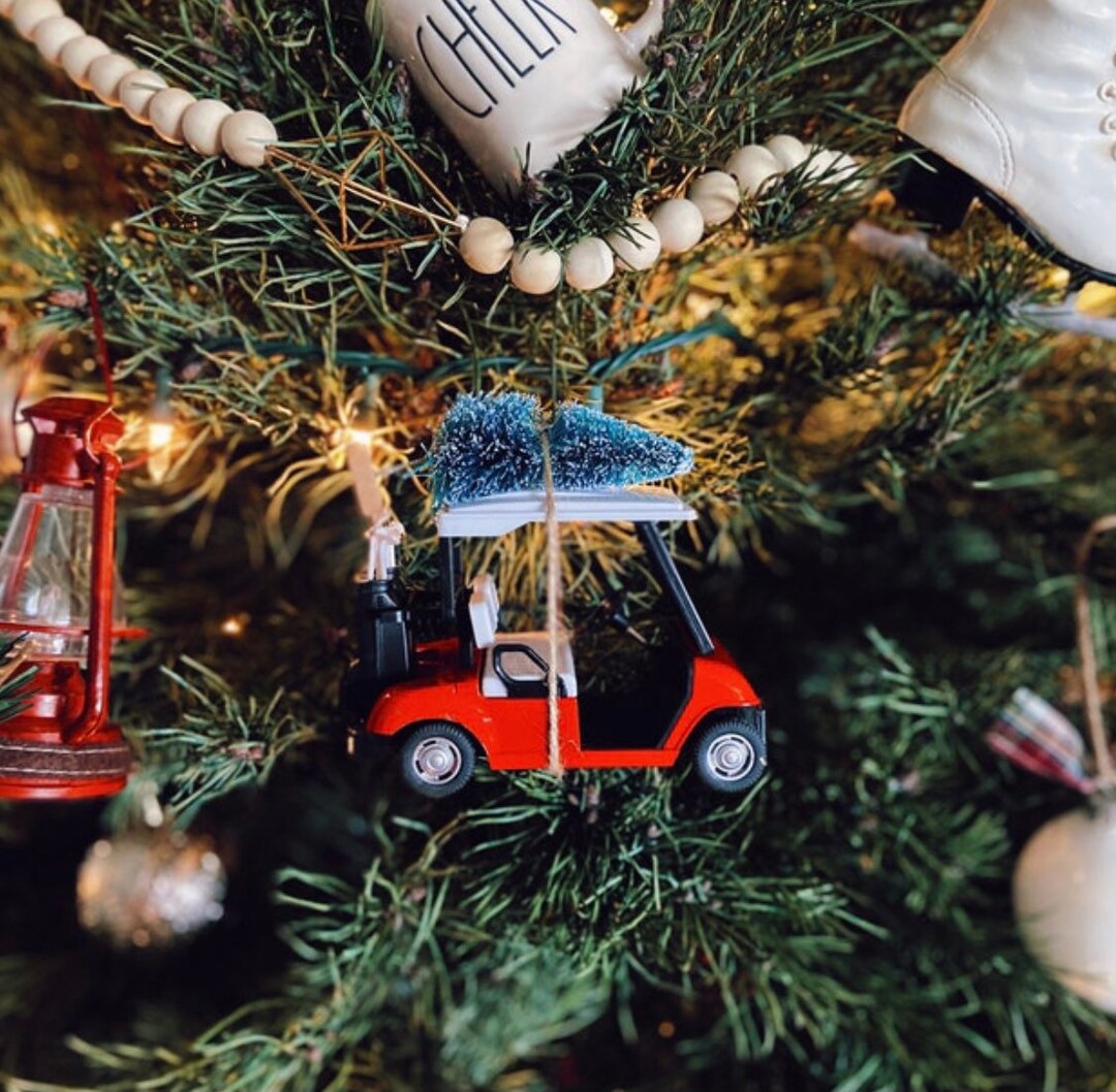 Golf Card Red Carrying Christmas Tree Christmas Ornament Hot Wheel Gift ...