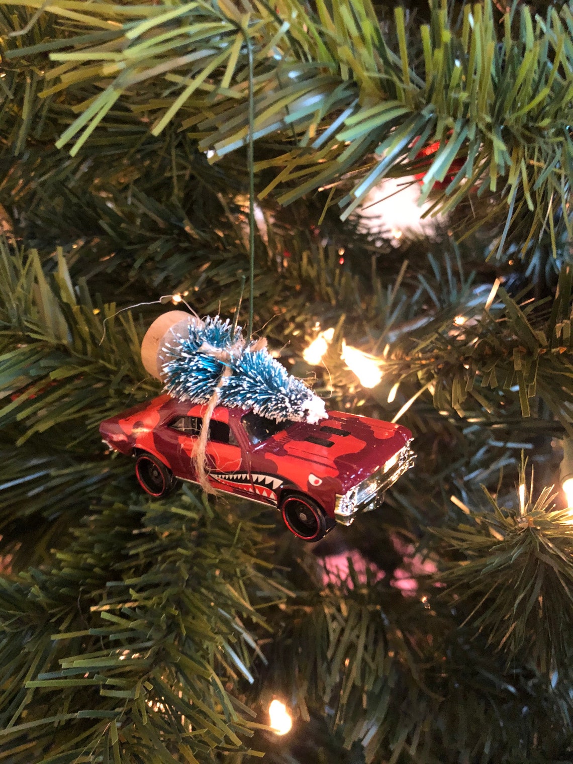 Chevy Nova SS ‘68 Red Carrying Christmas Tree Christmas Ornament Hot ...