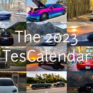 2023 Tescalendar Tesla Calendar Model 3 Model Y S X Roadster Plaid ...