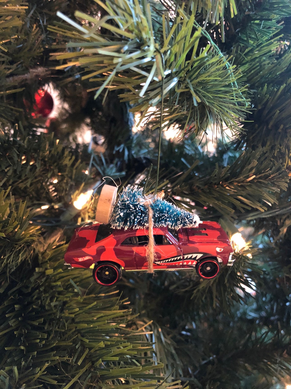 Chevy Nova SS ‘68 Red Carrying Christmas Tree Christmas Ornament Hot ...