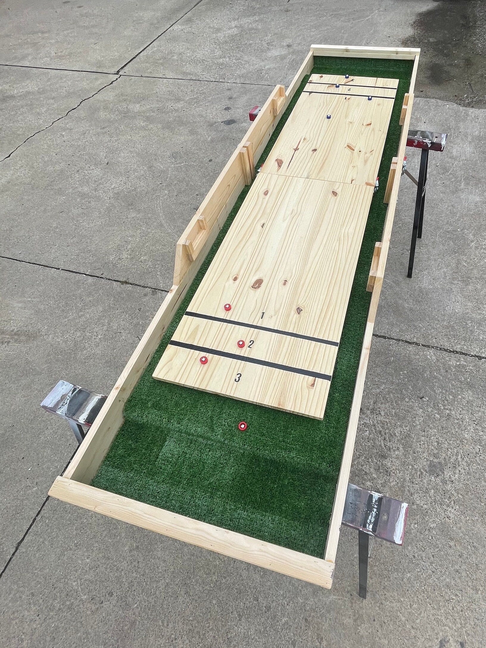 Large Carpetball and Shuffleboard 8' Long, 2’ Wide (with a Twist) Ball ...