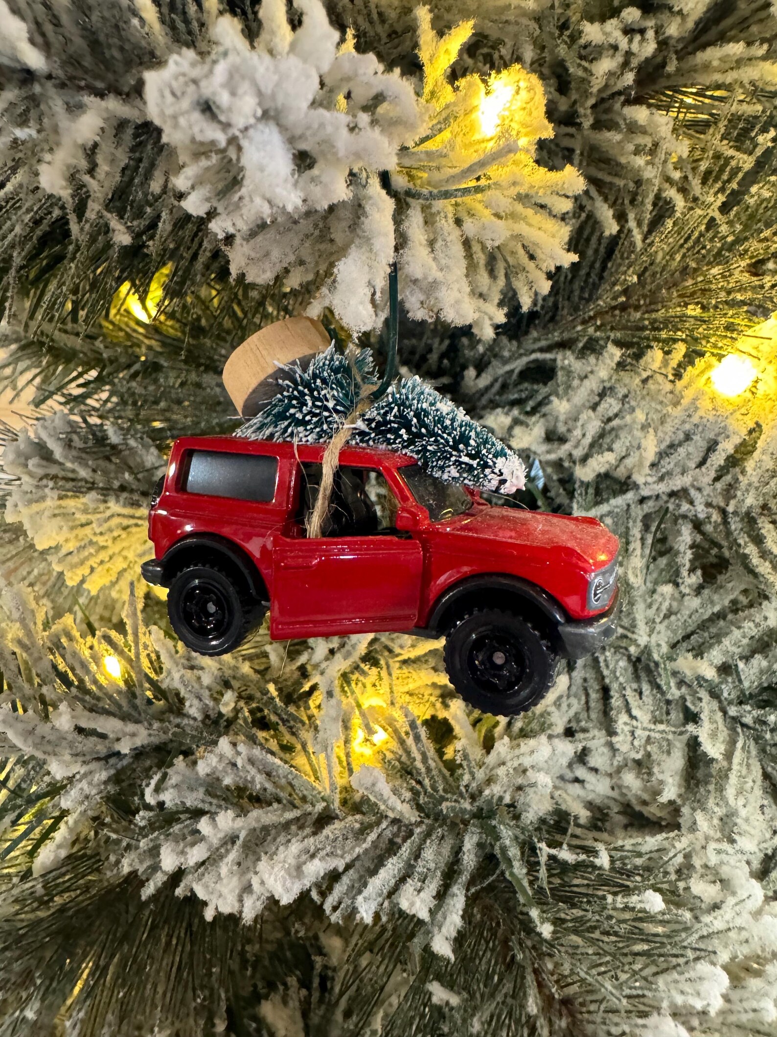 Ford Bronco Red Carrying Christmas Tree Christmas Ornament Hot Wheel - Etsy