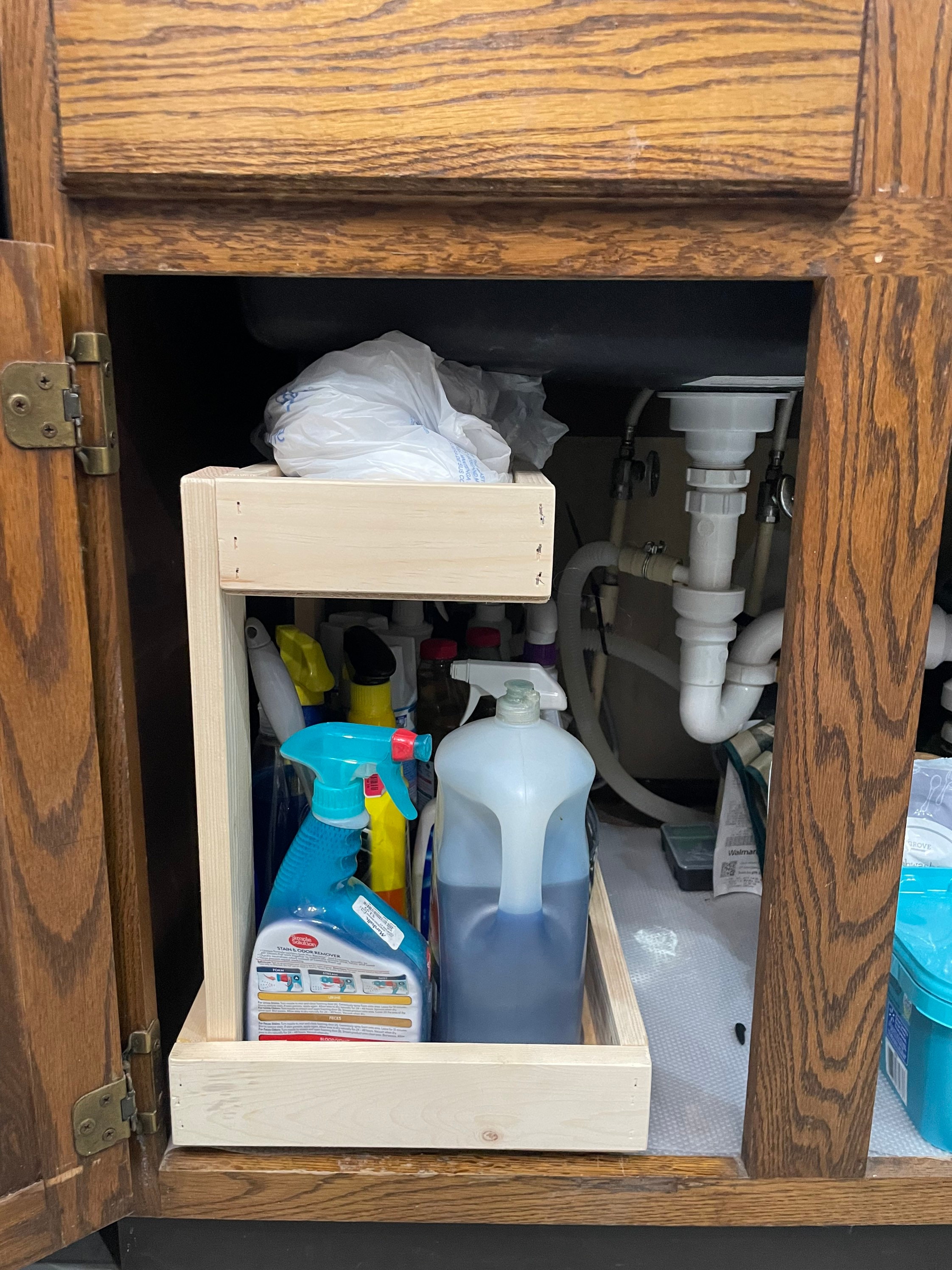 Under Sink Drawer Two Tiered Shelf Soft Close Drawers Made to - Etsy