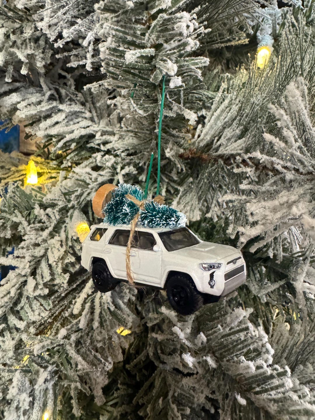 Toyota 4runner White Carrying Christmas Tree Christmas Ornament Hot ...