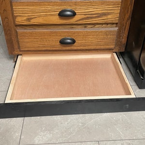 Under Bathroom Cabinet Toe Kick Step Stool for Child W/ Push-to-open ...