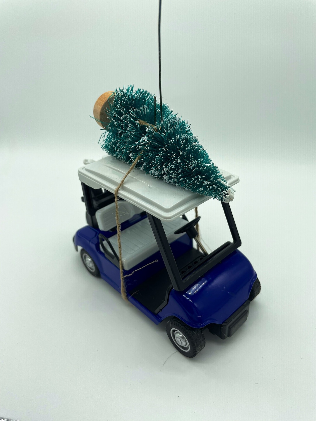 Golf Cart Blue Carrying Christmas Tree Christmas Ornament Hot Wheel ...