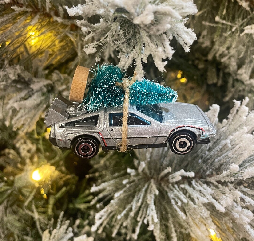 NEW Back to the Future Delorean Silver Carrying Christmas Tree ...