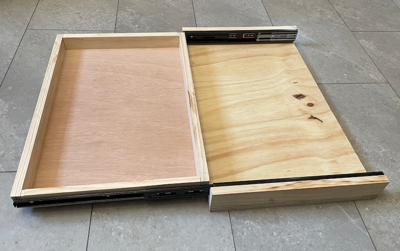 Toe Kick Drawer W/ Push-to-open Slides Custom Made to Order - Etsy