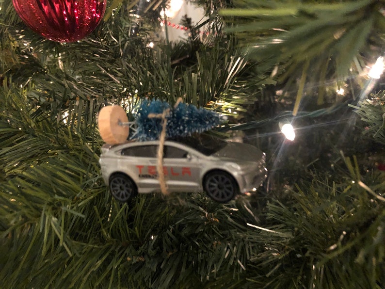 Tesla Model X Silver Tesla Energy Carrying Christmas Tree - Etsy