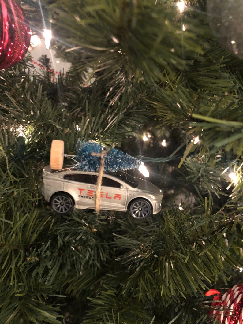 Tesla Model X Silver Tesla Energy Carrying Christmas Tree - Etsy