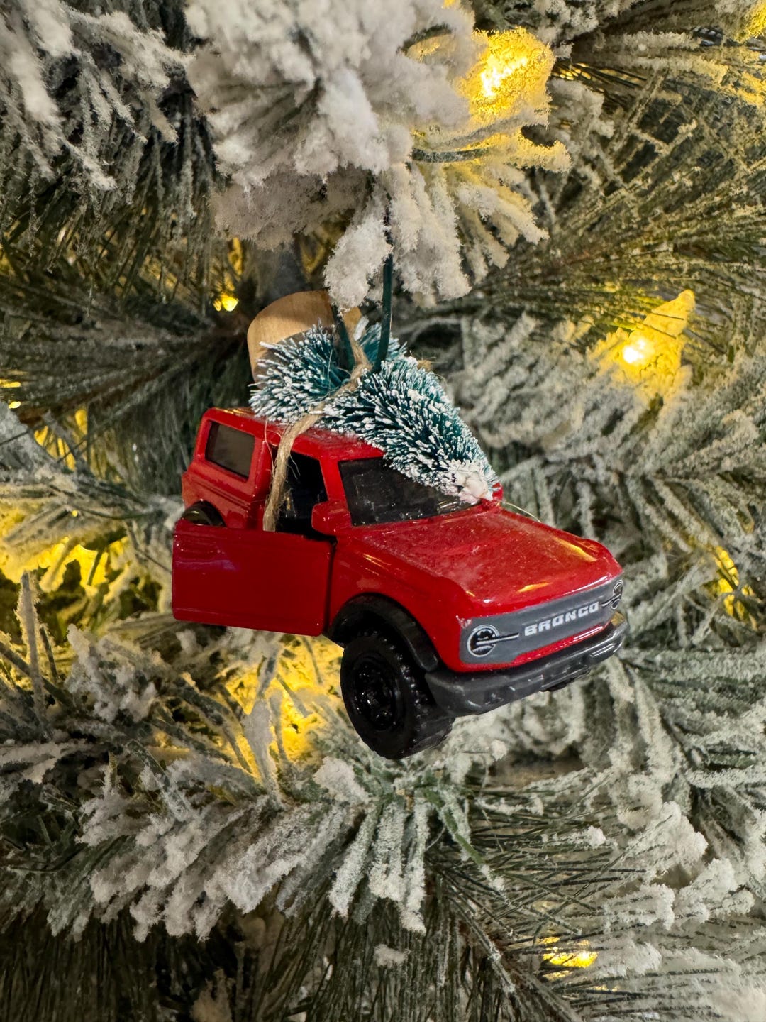 Ford Bronco Red Carrying Christmas Tree Christmas Ornament Hot Wheel - Etsy
