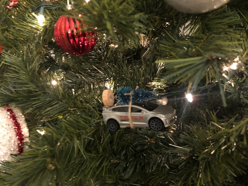 Tesla Model X Silver Tesla Energy Carrying Christmas Tree - Etsy